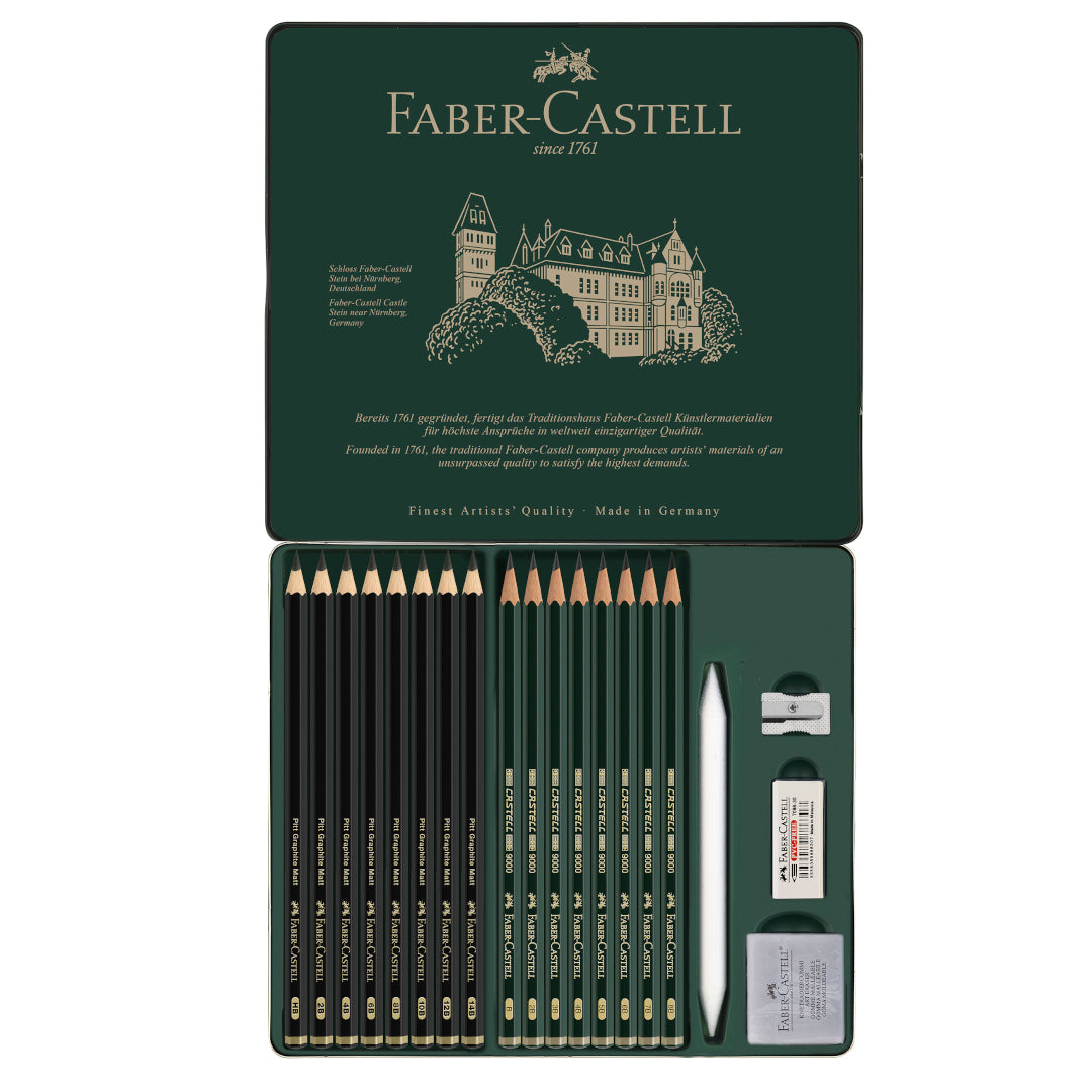 Faber Castell Juego de Lápices Graduados Pitt Graphite Matt & Castell ...