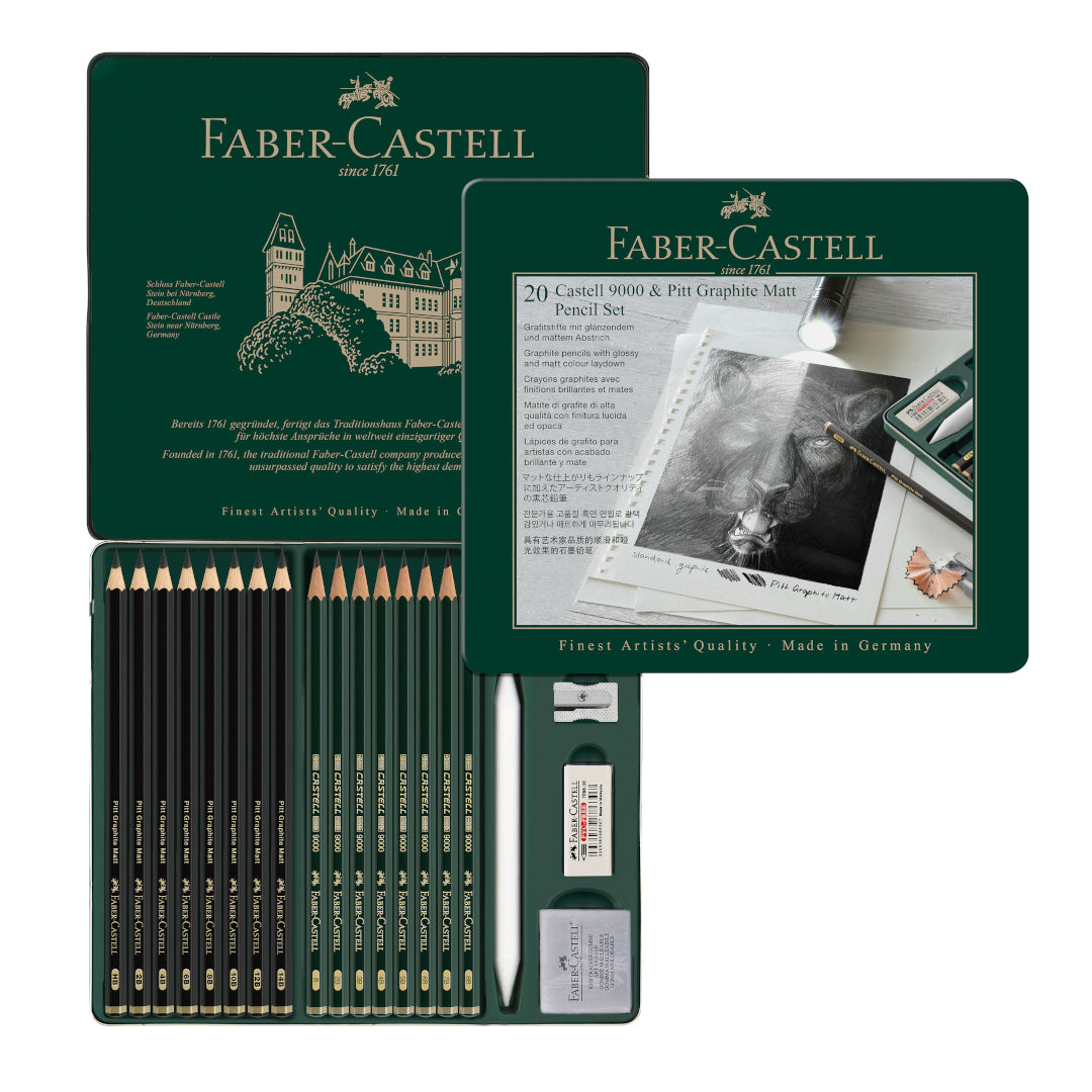 Faber Castell Juego de Lápices Graduados Pitt Graphite Matt & Castell ...