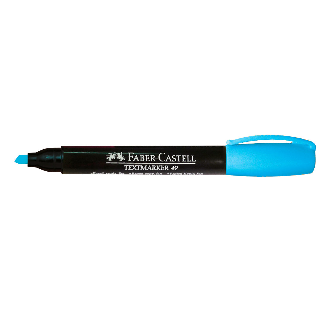 Faber Castell Resaltador Textliner 49 Azul Celeste x 12 – Faber Castell ...