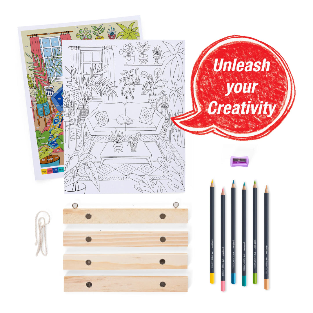 Faber Castell Set Color By Number Wall Art Plant Room – Faber Castell ...